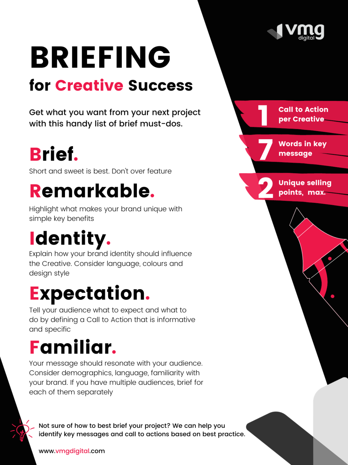 Briefing Top Tips — VMG Digital